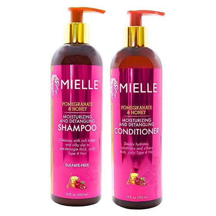 Mielle Organics Pomegranate & Honey Shampoo & Conditioner Bundle Set ...